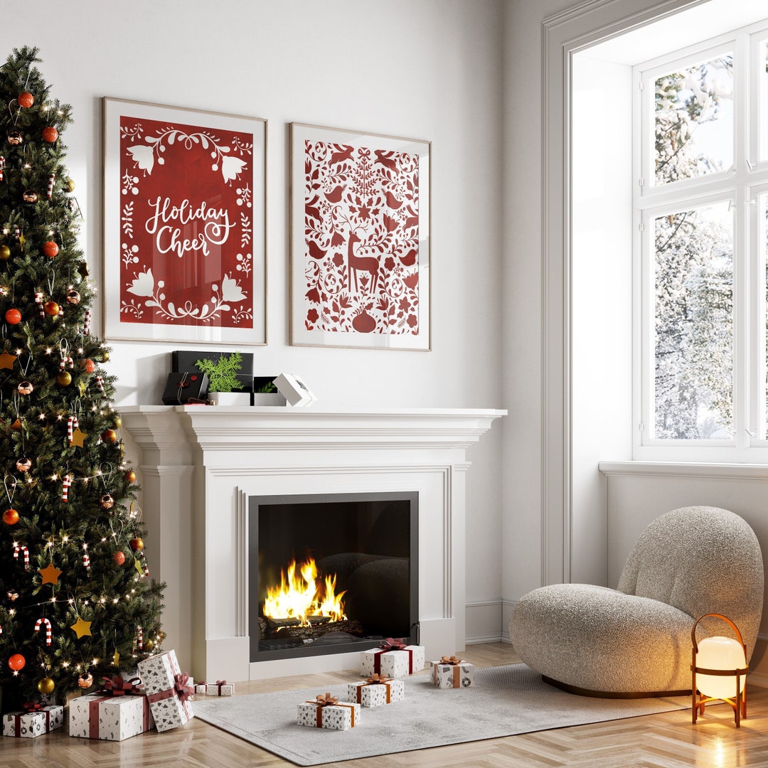Set of 2 Christmas Prints | Holiday Wall Art, Christmas Printable ...