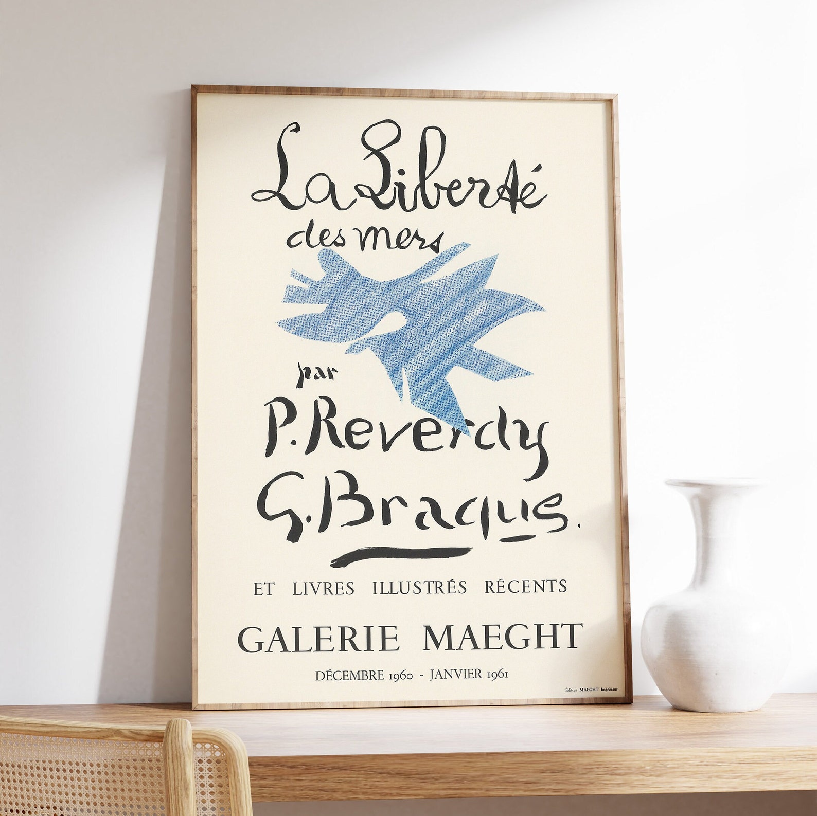 LA LIBERTE Vintage Poster, George Barque Poster, French Painters Art ...