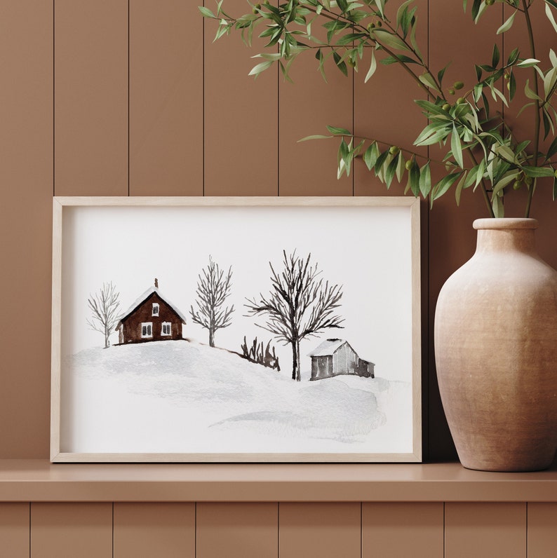 Winter Wall Art Winter Wonderland Art Holiday Wall Art - Etsy