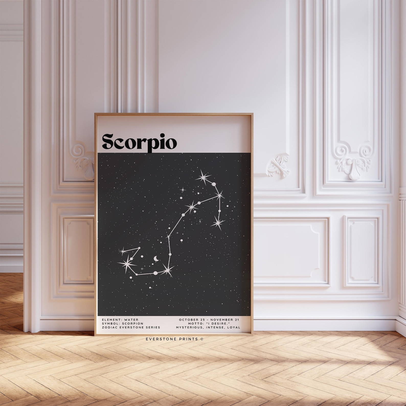 Scorpio Poster | Zodiac Scorpio Print, Retro Wall Decor, Digital ...