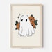 Retro Ghost Wall Art Halloween Wall Art Halloween Poster - Etsy