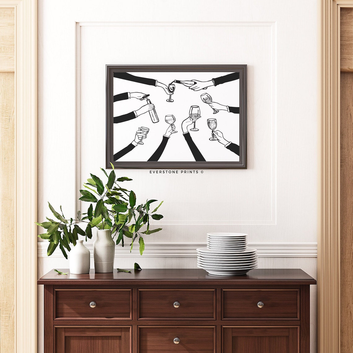 Cheers Wine Print Bar Cart Art Cocktail Print Cocktail Bar - Etsy