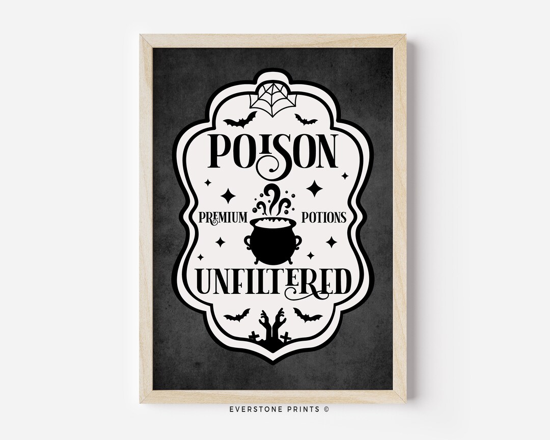 Poison Unfiltered | Halloween Wall Art | Halloween Poster | Spooky Wall ...