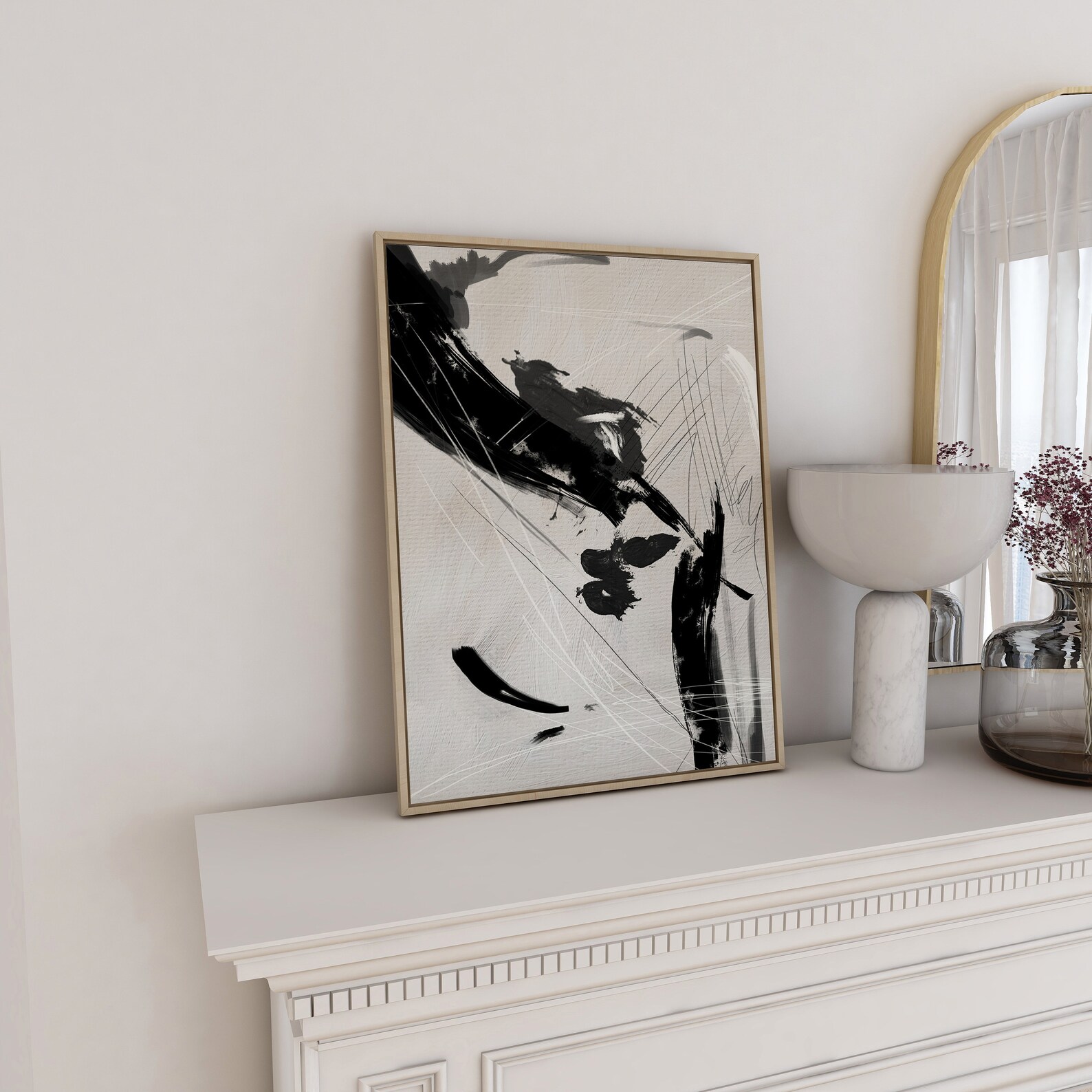 Black Abstract Art Print Black and White Abstract Art - Etsy