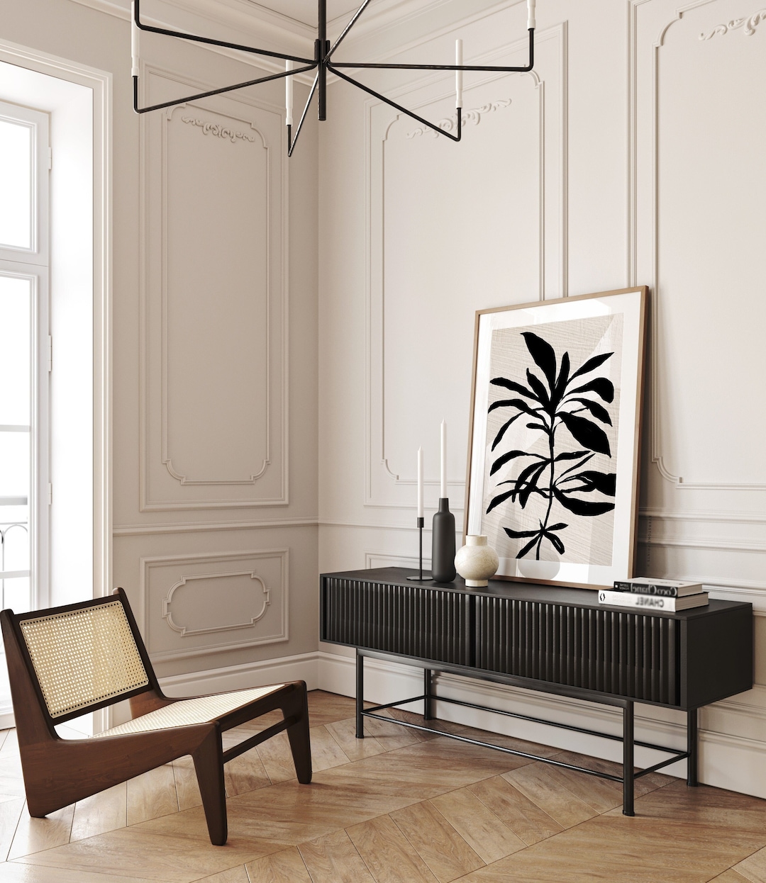 Abstract Plant Art Print | Abstract Plant, Botanical Poster, Neutral ...