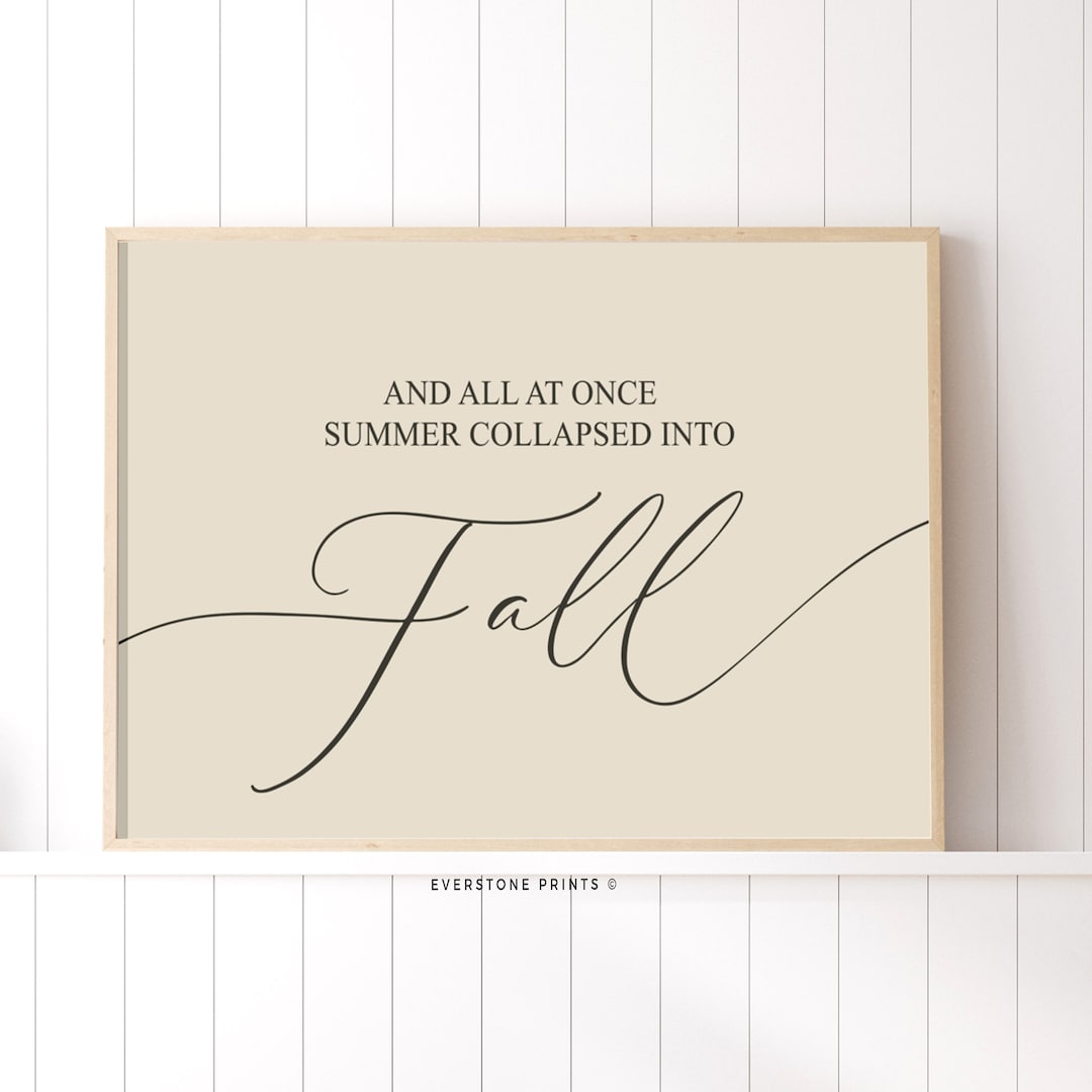 Fall Quote Print | Fall Wall Decor | Fall Printable Art | Fall Wall Art ...