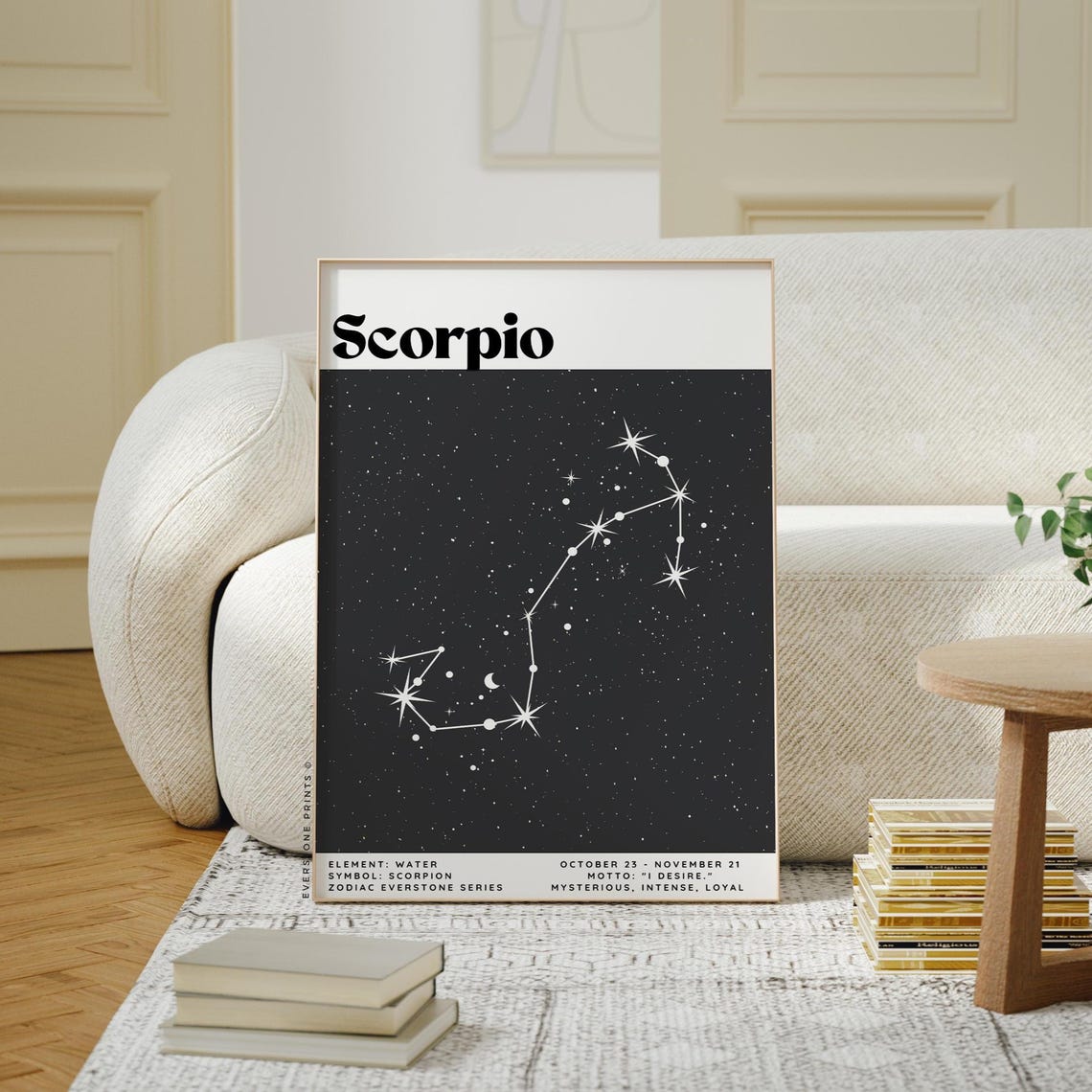 Scorpio Poster | Zodiac Scorpio Print, Retro Wall Decor, Digital ...