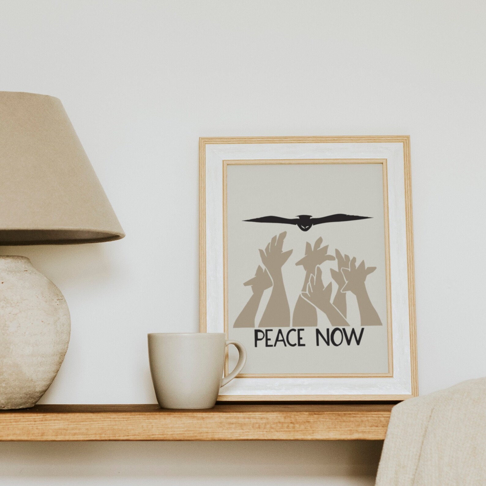 Peace Now Art | 70s Wall Art | Retro Wall Art | Peace Sign Print ...