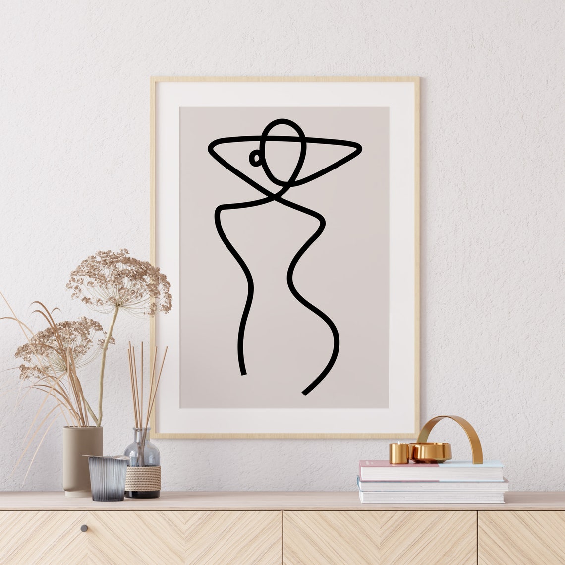 Female Body Line Art Body Line Art Woman Body Print - Etsy