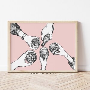 Cheers Print | Bar Cart Art, Cocktail Print, Cocktail Bar Art, Kitchen Art, Bar Art, Bar ...