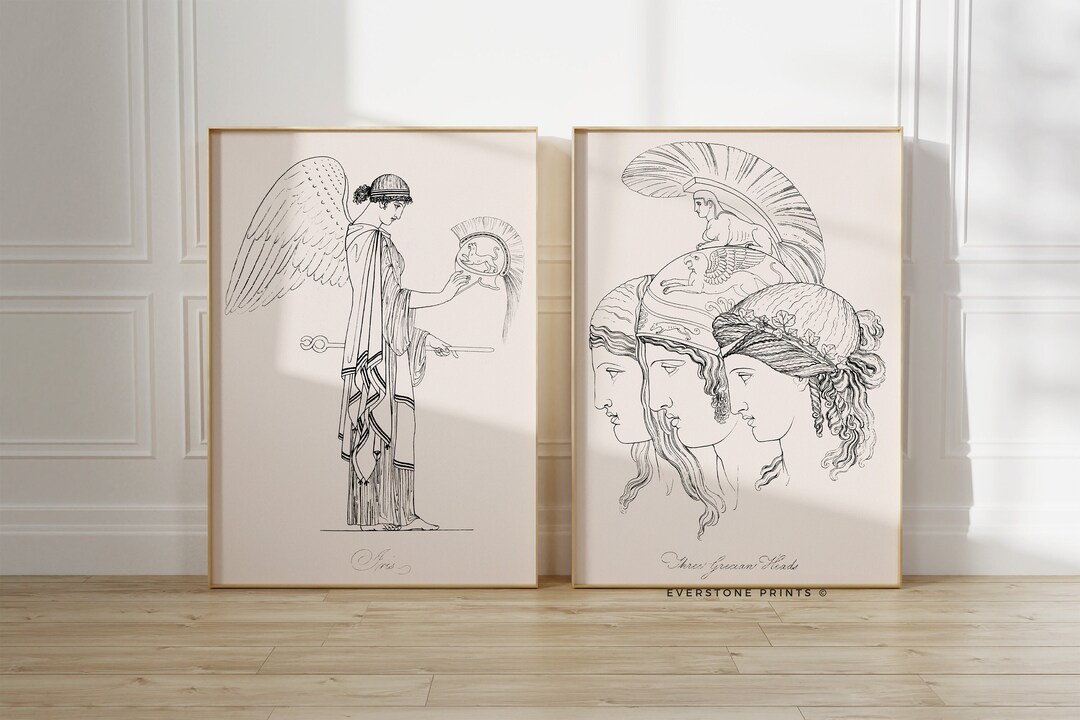 Set of 2 Ancient Greek Prints Greek Statue Art Greek - Etsy