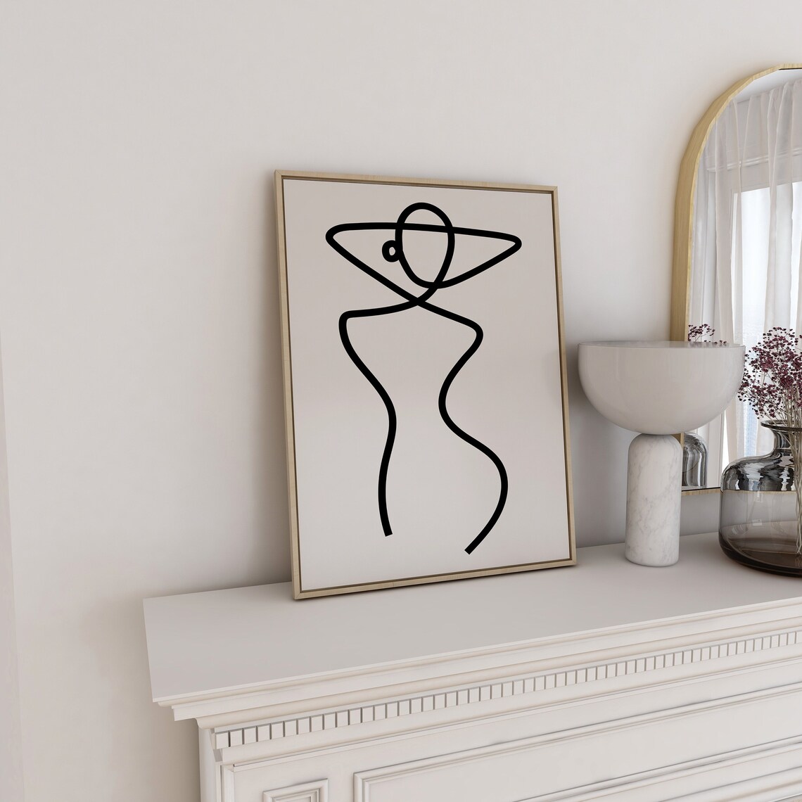 Female Body Line Art | Body Line Art, Woman Body Print, Feminine Poster ...