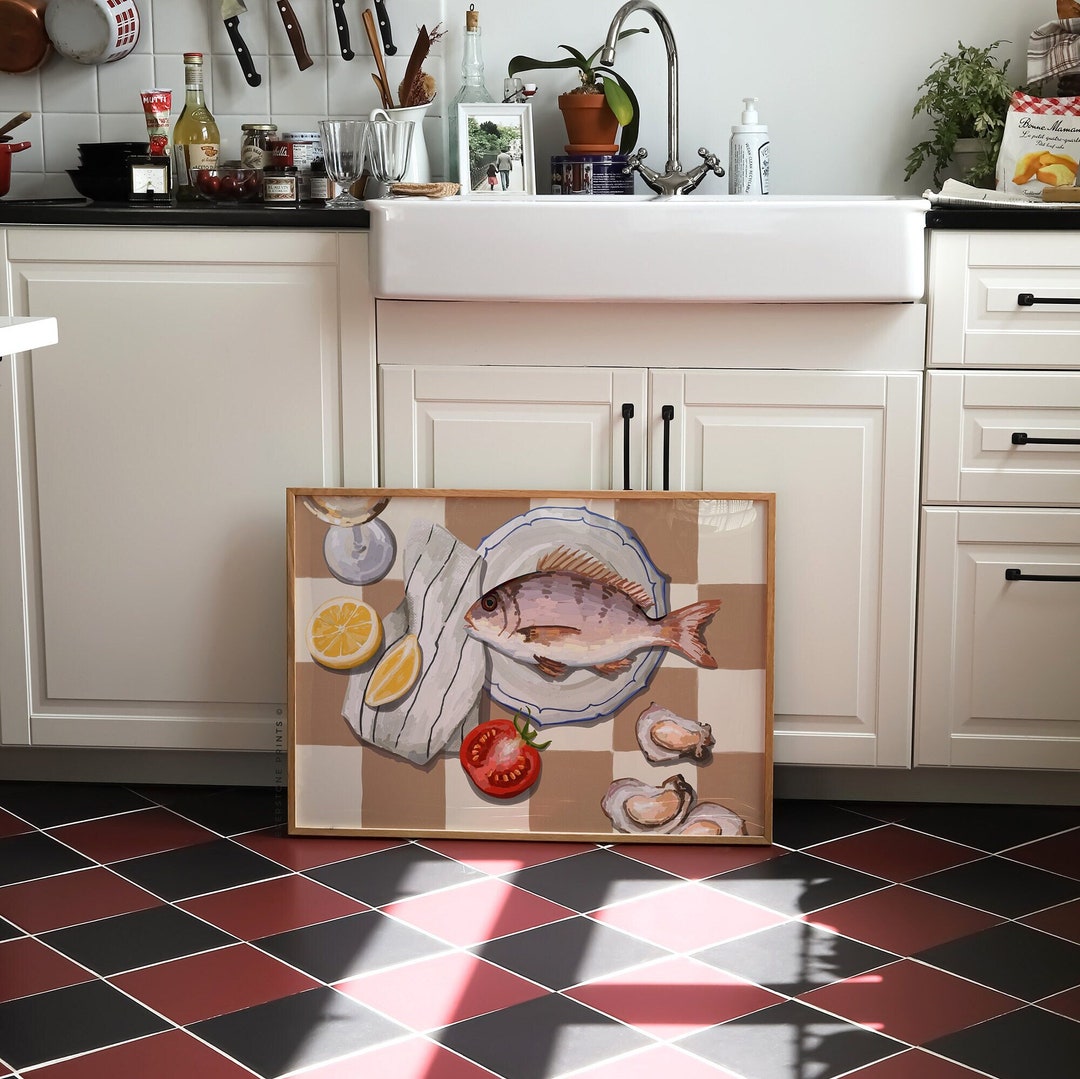 Table Food Poster | Kitchen Wall Art, Food Art Prints, Food ...