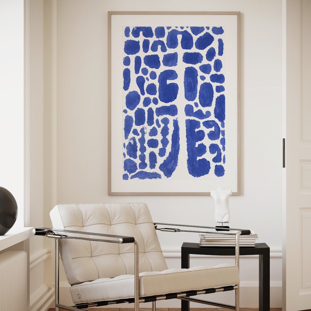 Blue Abstract Art Print, Modern Abstract Art, Printable Art, Minimal ...