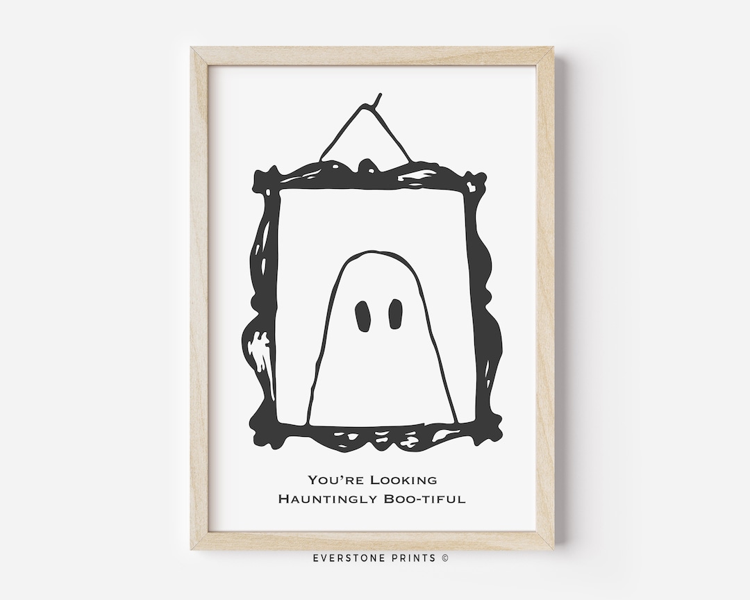 Ghost in Mirror Halloween Art | Funny Halloween, Ghost Wall Art ...