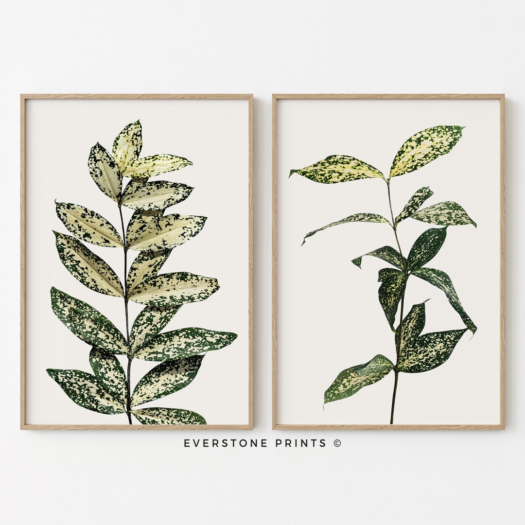 Set of 2 Plant Prints | Botanical Prints, Plant Wall Art, Living Room ...