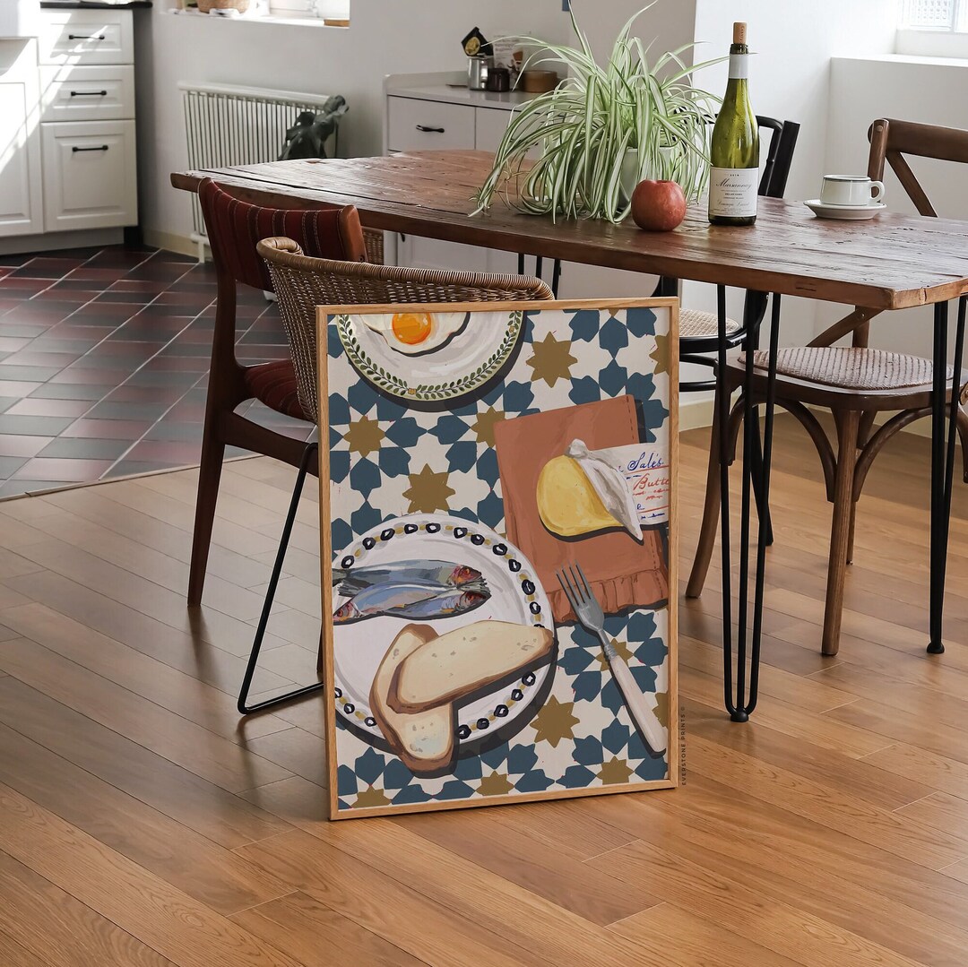 Table Food Poster | Kitchen Wall Art, Food Art Prints, Food ...