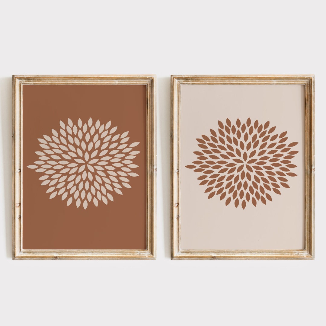 2er Set Abstrakte Herbst Kunst Herbst Wandkunst Herbst - Etsy.de