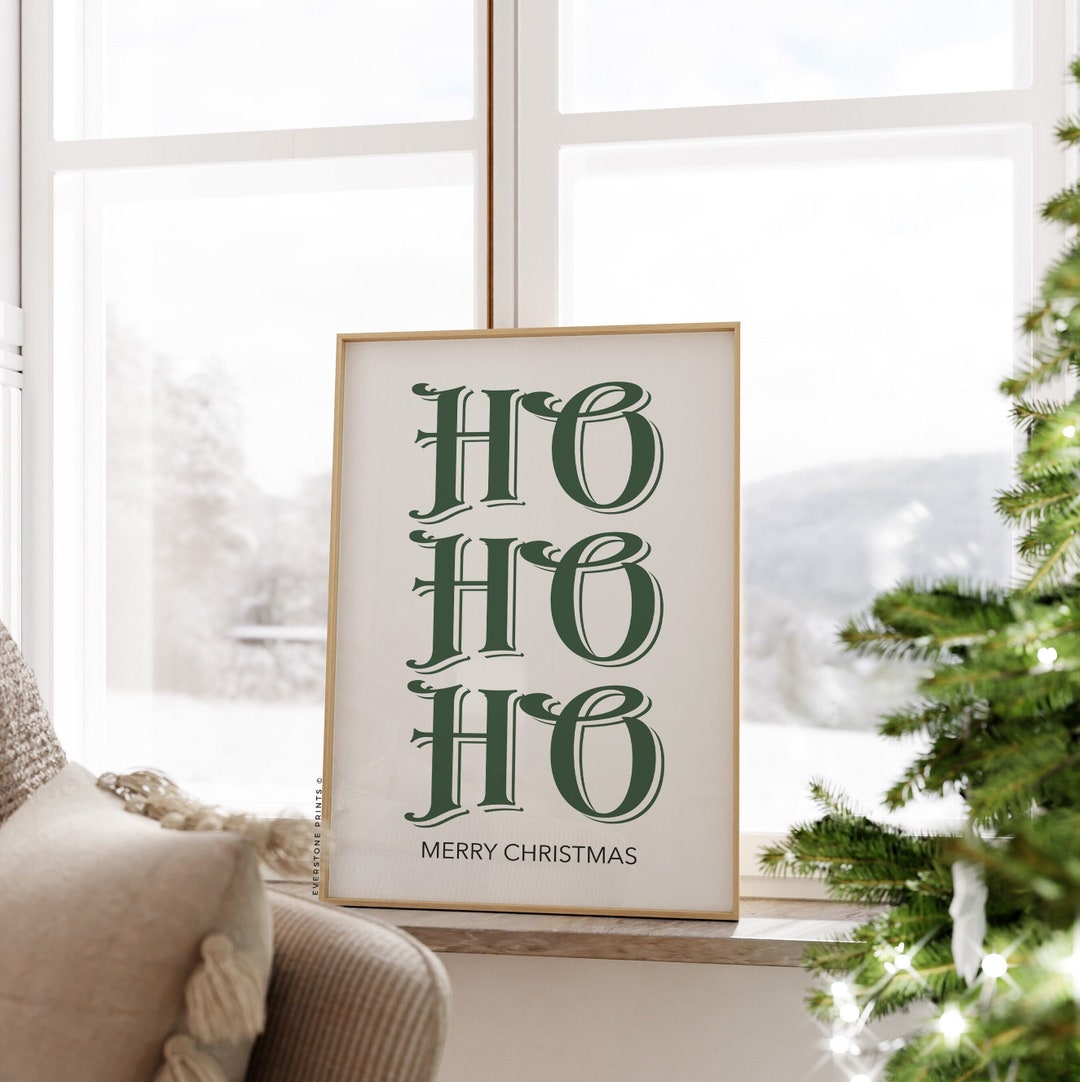 HO HO HO Christmas Printable Christmas Art, Christmas Quote, Holiday ...