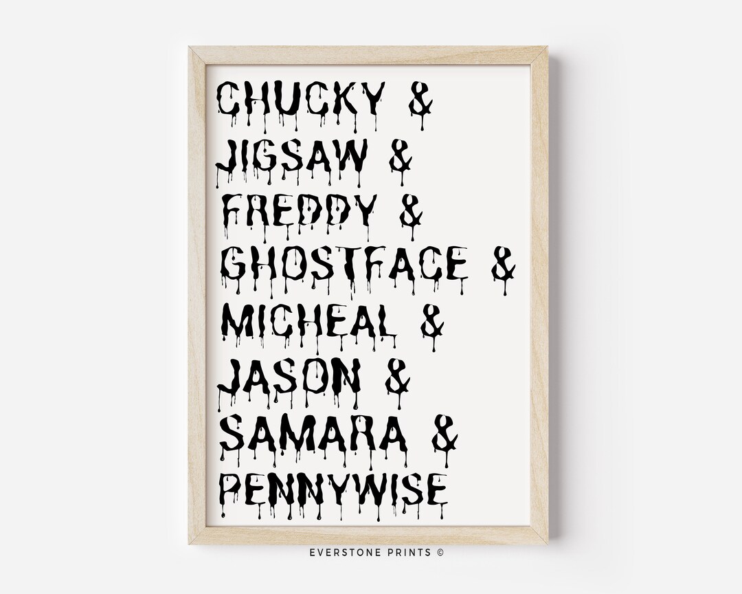 Horror Movie Names Art | Halloween Printable, Halloween Art, Spooky Art ...