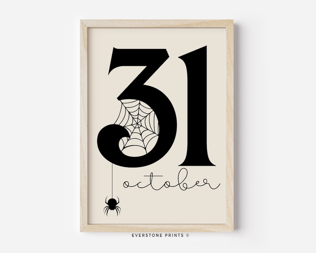 October 31 Halloween Art | Halloween Wall Art | Halloween Sign | Spooky ...