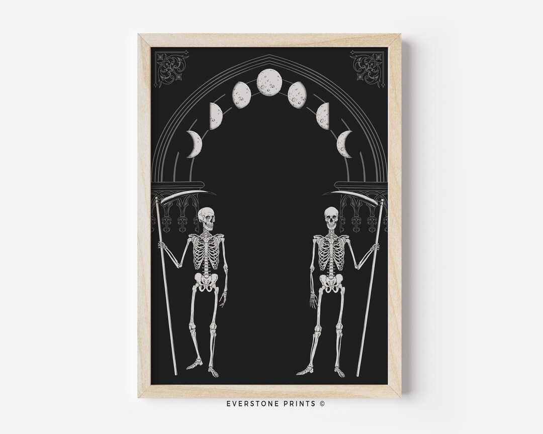 Black Magic Skeleton Wall Art | Halloween Wall Art | Witchy Wall Art ...