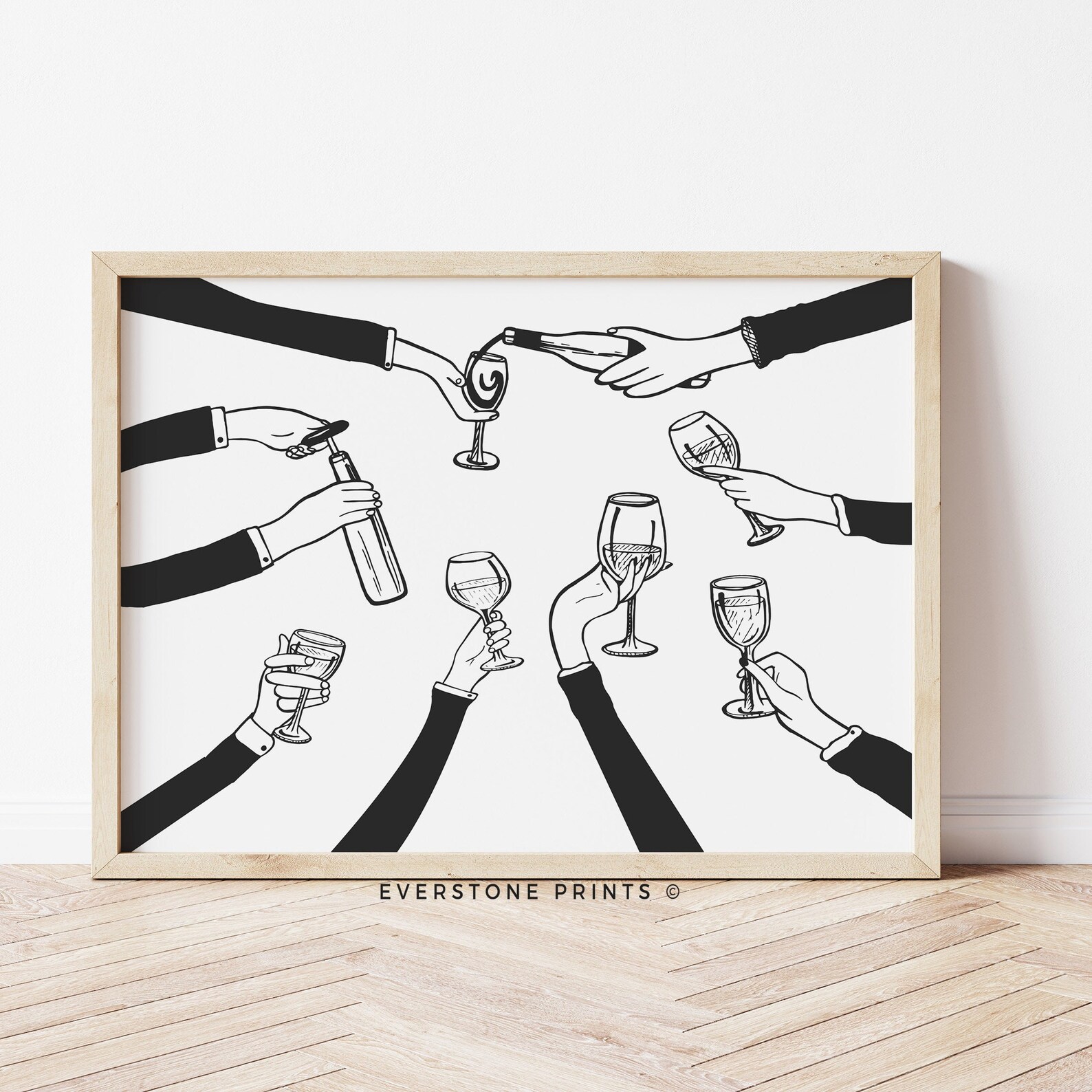 Cheers Wine Print Bar Cart Art Cocktail Print Cocktail Bar - Etsy
