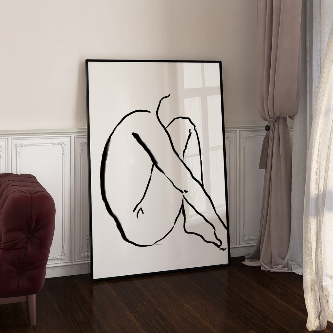 Modern Body Art Print, Line Art Print, Line Art Woman Body, Woman Line ...