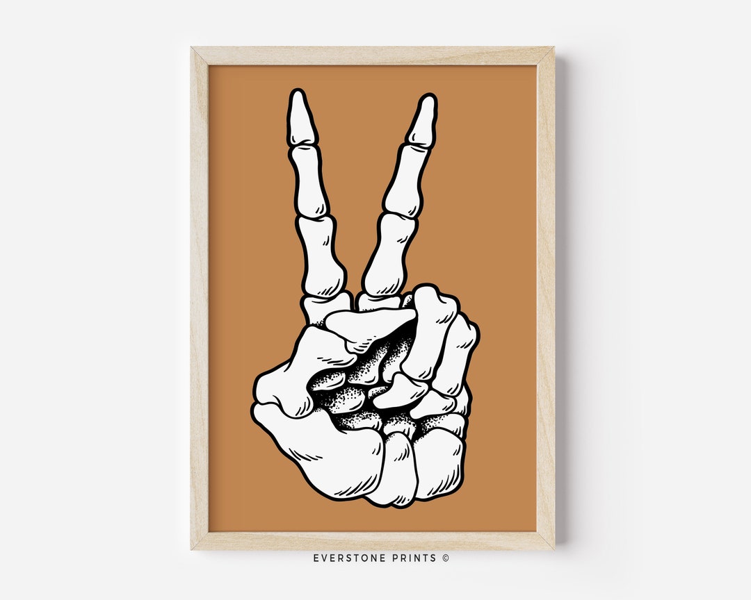 Skeleton Hand Wall Art | Halloween Wall Art | Witchy Wall Art | Spooky ...