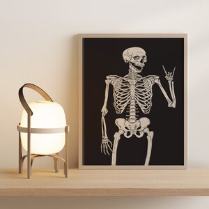 Halloween Skeleton Wall Art | Halloween Wall Art | Halloween Printables ...