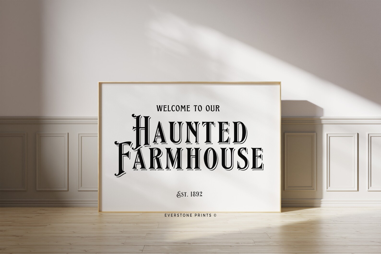 Haunted Farmhouse Sign Art | Halloween Sign Art | Modern Halloween ...