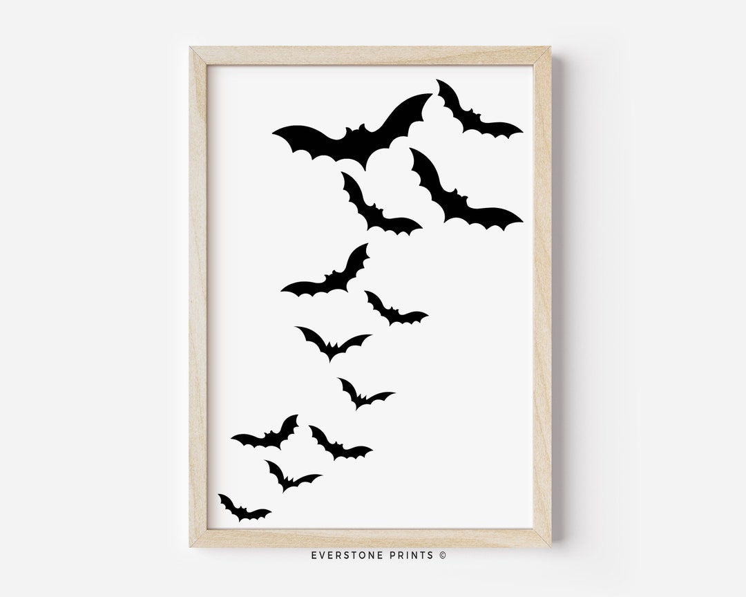 Halloween Bats Art | Halloween Wall Art | Halloween Poster | Spooky ...