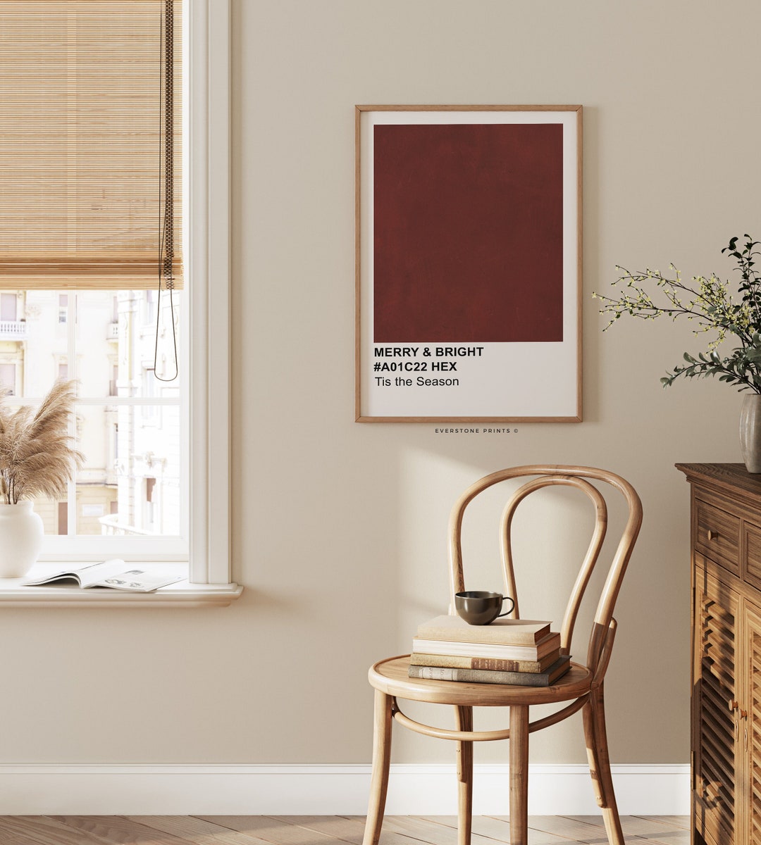 Merry and Bright Print | Christmas Art, Festive Holiday Decor, Color ...