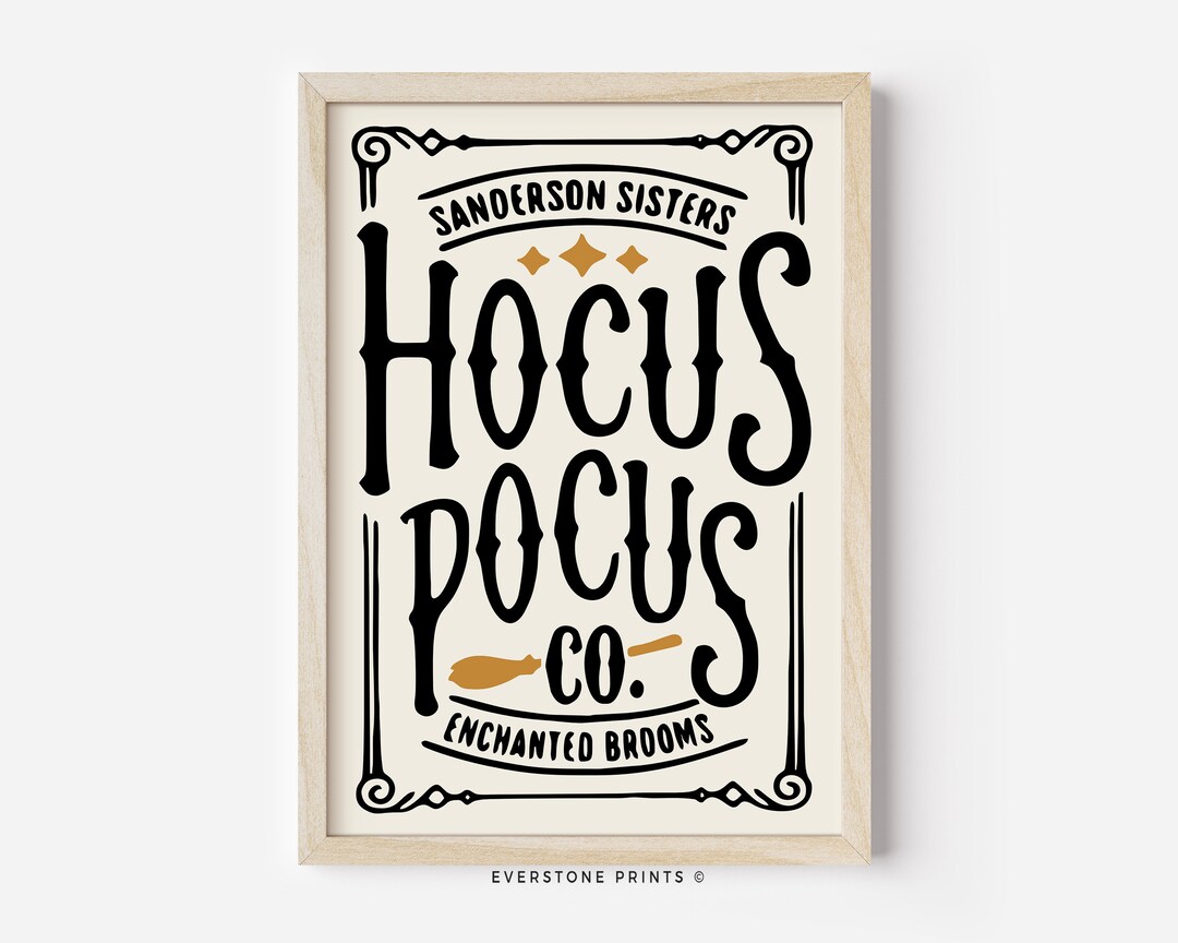 Hocus Pocus Wall Art | Halloween Wall Art | Witchy Art Prints ...