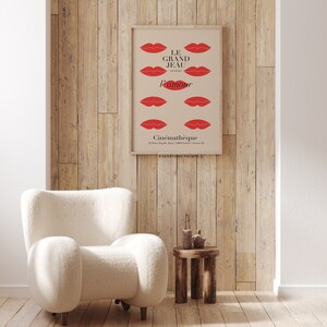 Vintage French Print | French Kiss Art, Heart Wall Art, Retro Art Print ...