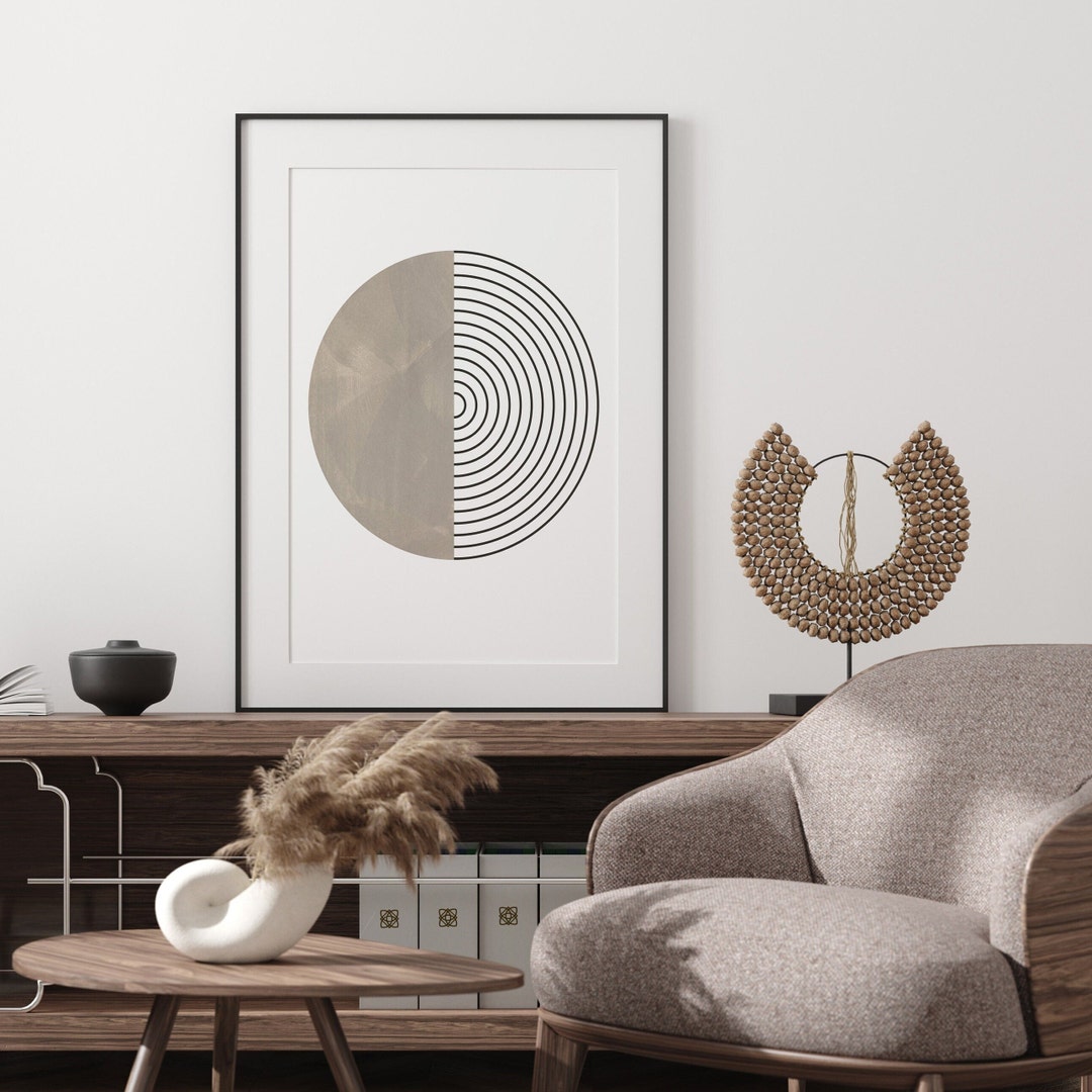 Geometric Abstract Art Print | Gallery Wall Art, Mid Century Art ...