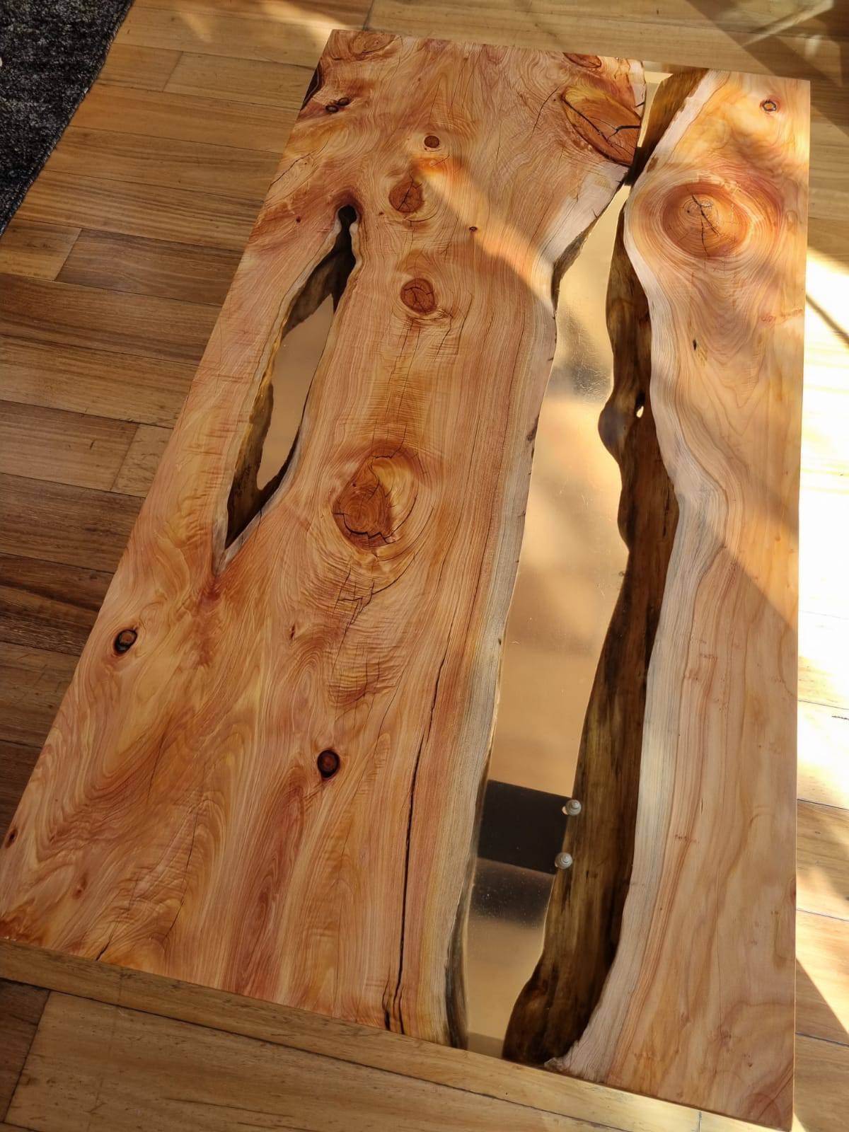 Macrocarpa Slab Epoxy River Table Made to Order - Etsy New Zealand