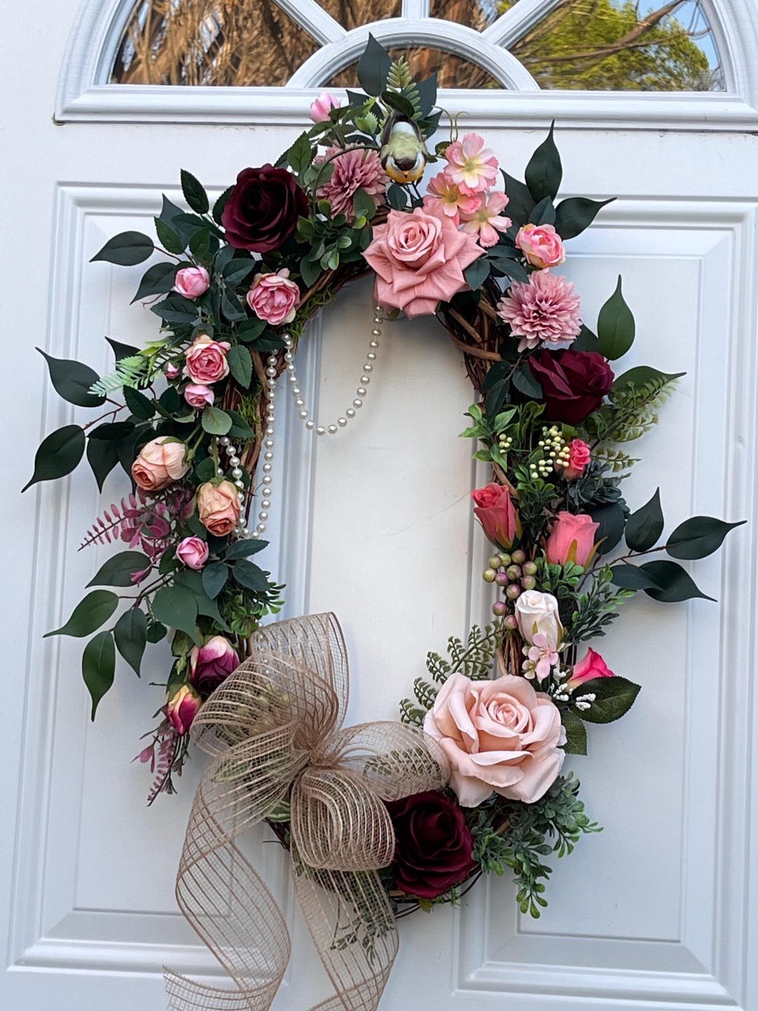 Front Door Wreath Victorian Style Handmade by terry's Wreath Designs ...