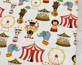 Circus Fabric Circus by La Fabriken Circus Nursery Decor Cotton Fabric ...