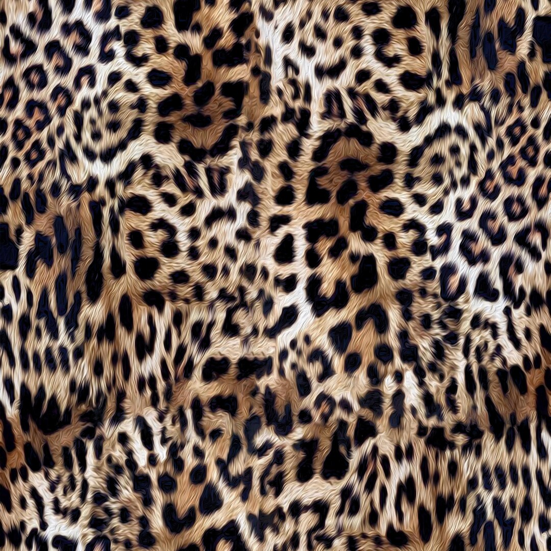 Realistic Leopard Skin Printed Upholstery Fabric by the Yard With ...