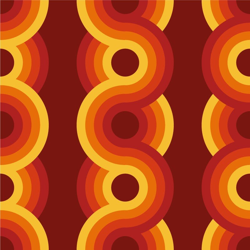 Retro Print Fabric - Etsy