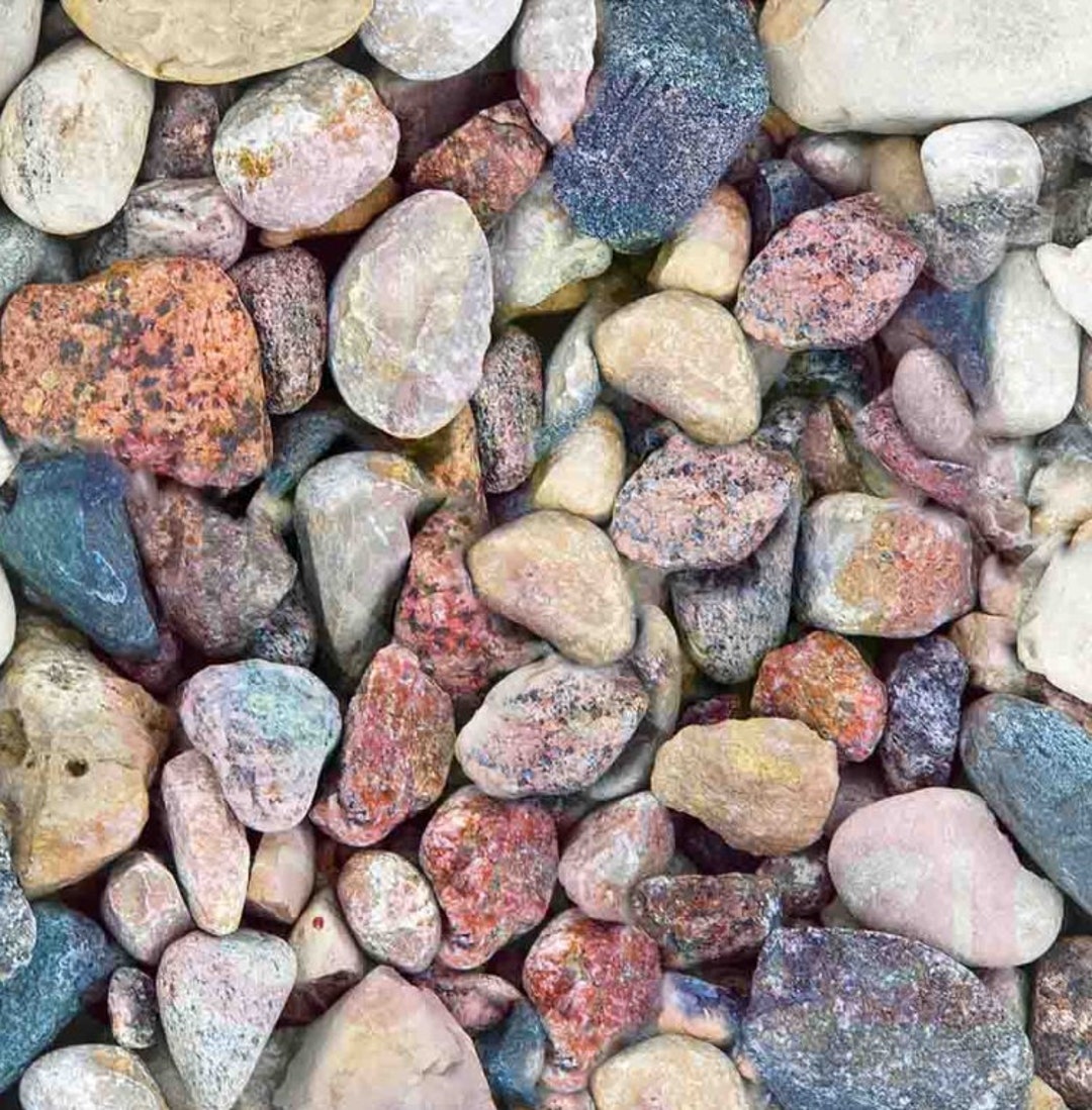 Beach Pebbles Fabric,stones Printed Upholstery Fabric,livingroom ...