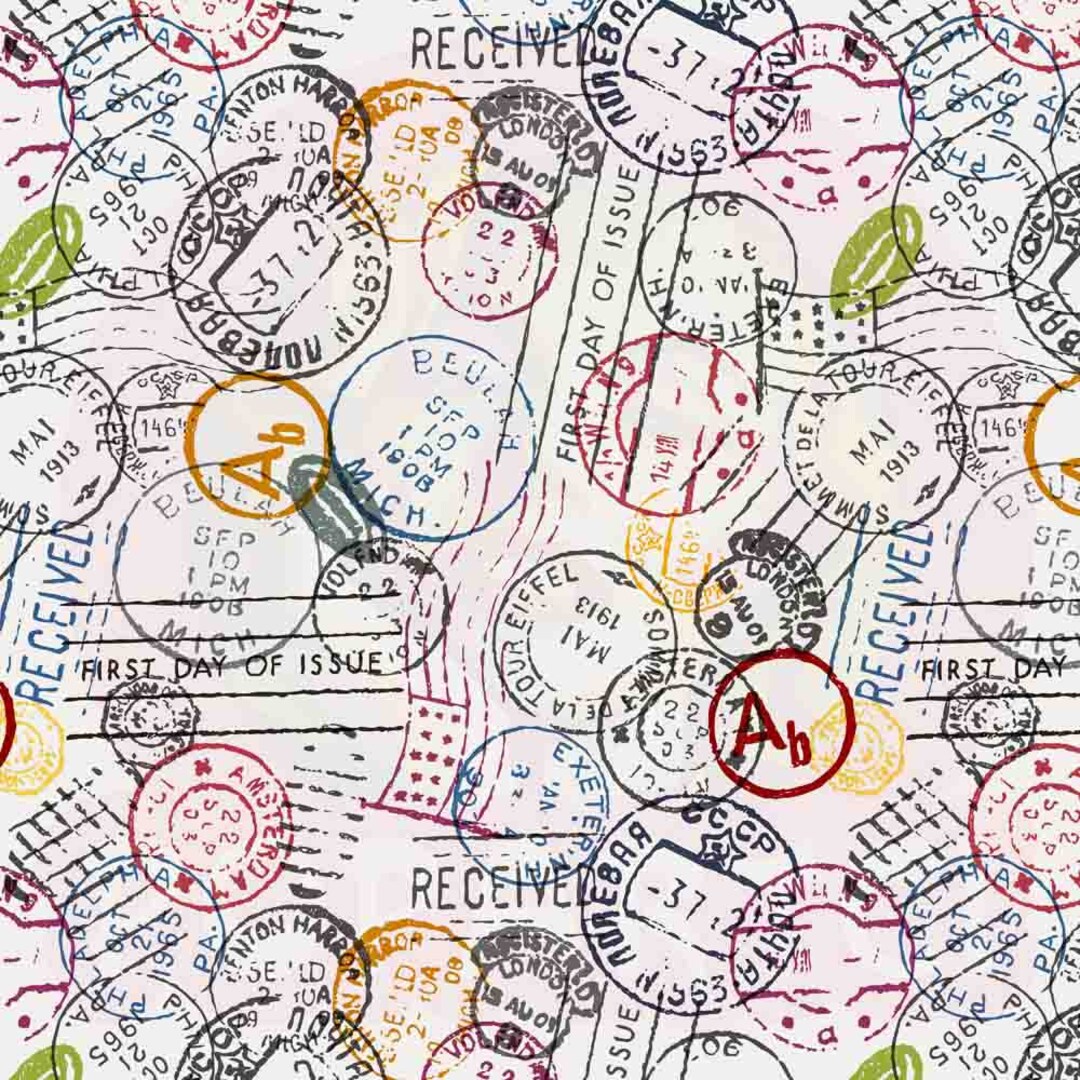 Postage Stamp Printed Sofa Fabric - Etsy