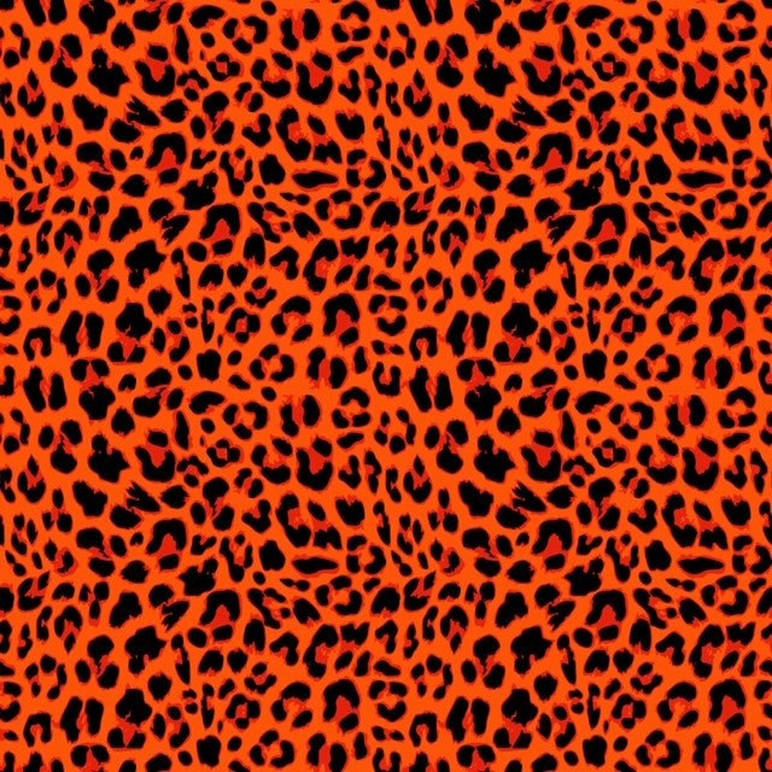 Orange Leopard Skin Printed Upholstery Fabric - Etsy