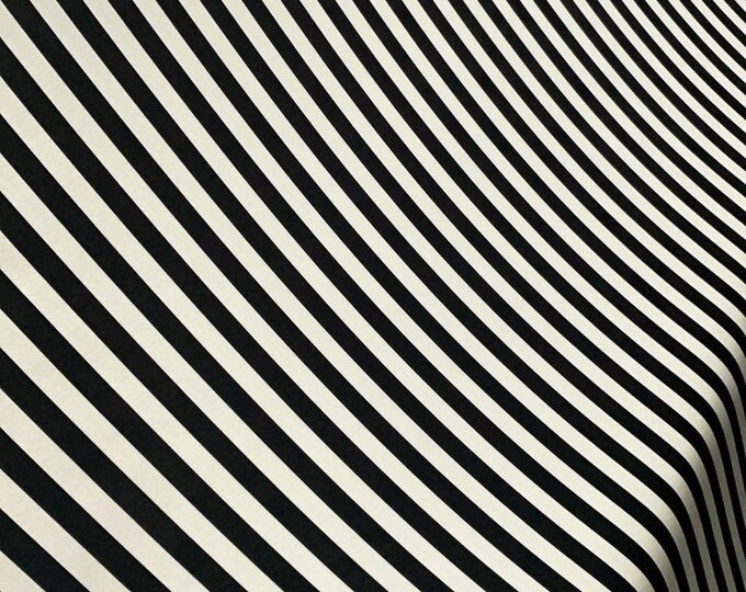 Printed Black White Striped Chair Upholstery Fabric - Etsy