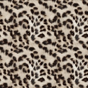Snow Leopard Skin Printed Chair Upholstery Fabric With Smooth Surface ...