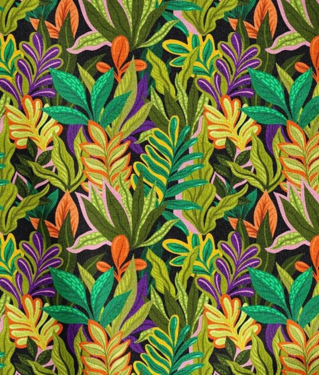 Tropical Plants, Leaf Printed Fabric for Upholstery by the Yard,by the ...