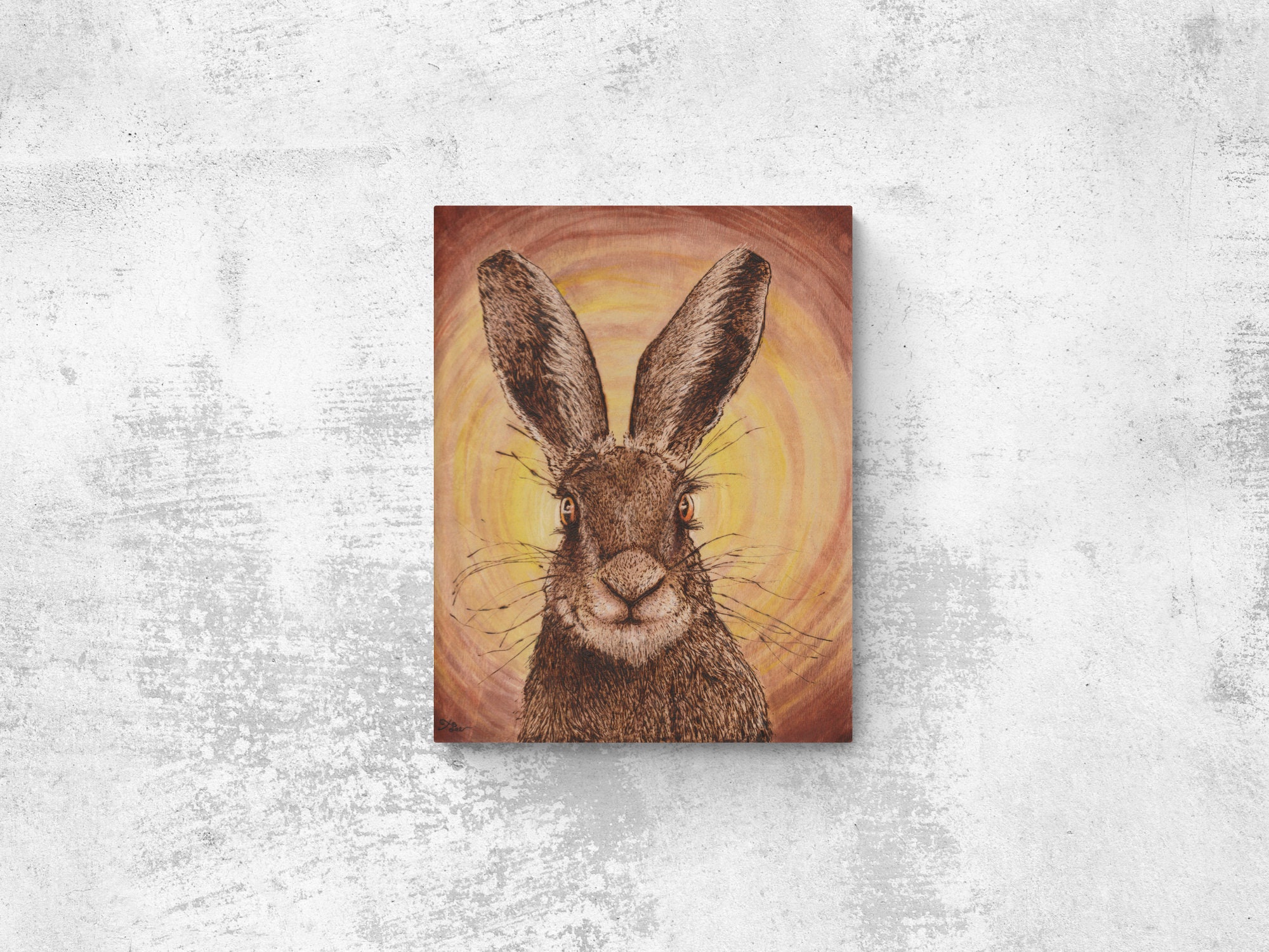 Binky hare Pyrography Woodburning - Etsy Australia