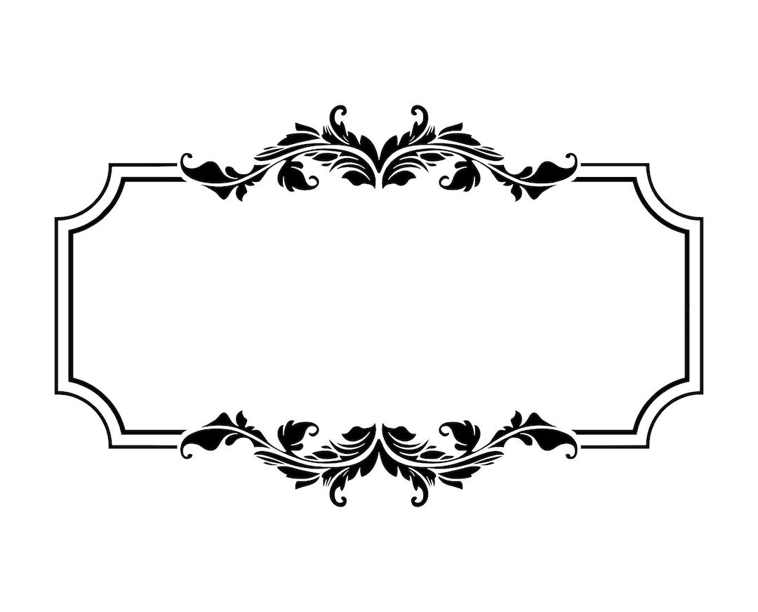Rectangular Floral Design Frame Downloadable SVG File for Use on ...