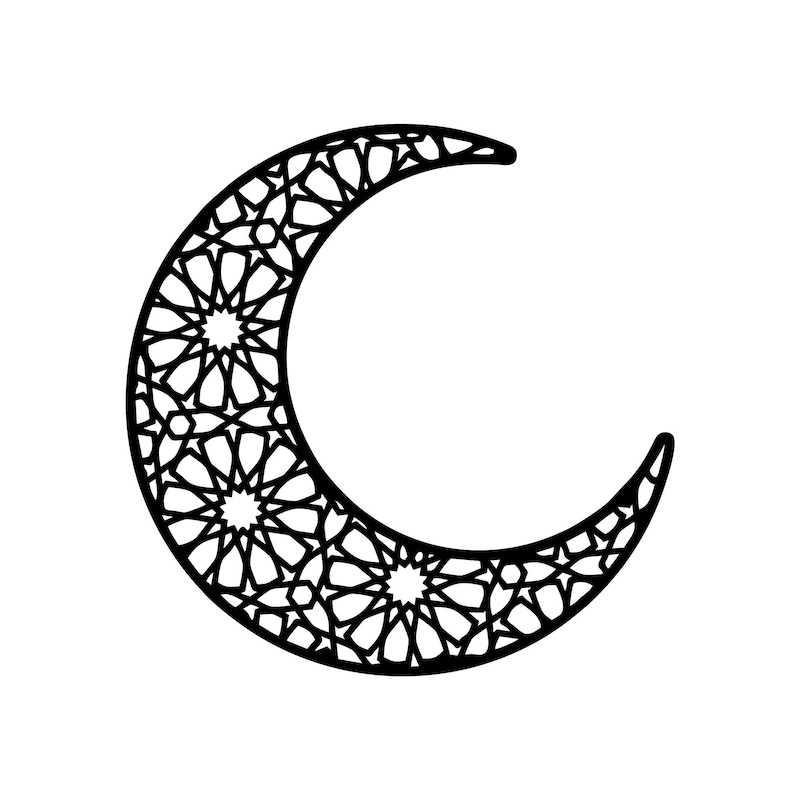 Moon and Star Eid Template - Etsy